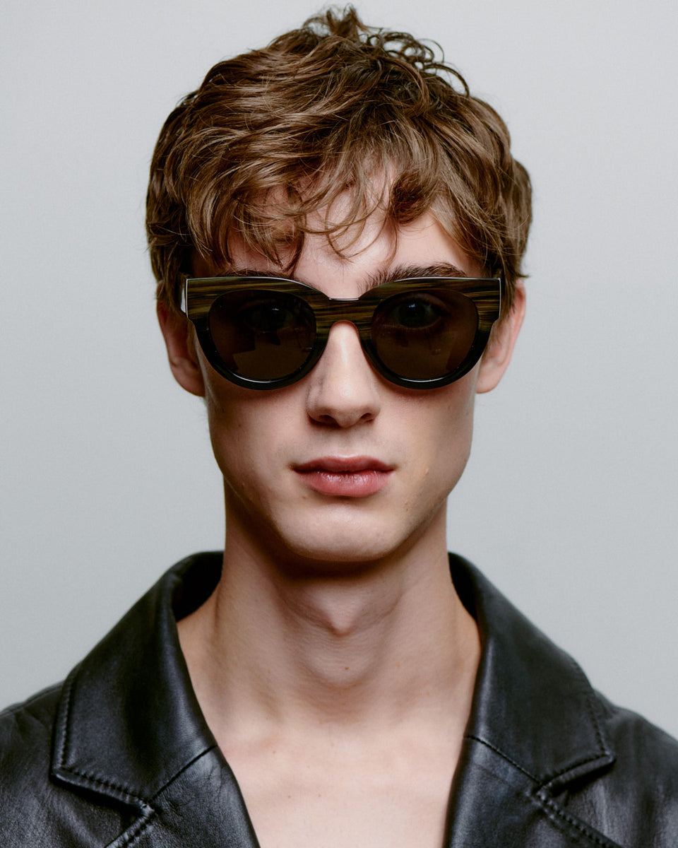 Lilly - Striped Horn/Black – A.Kjærbede